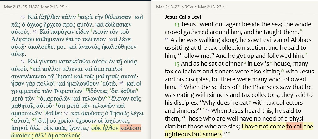 Inviting Jesus (Mark 2:13–17) – Verba Sparsa